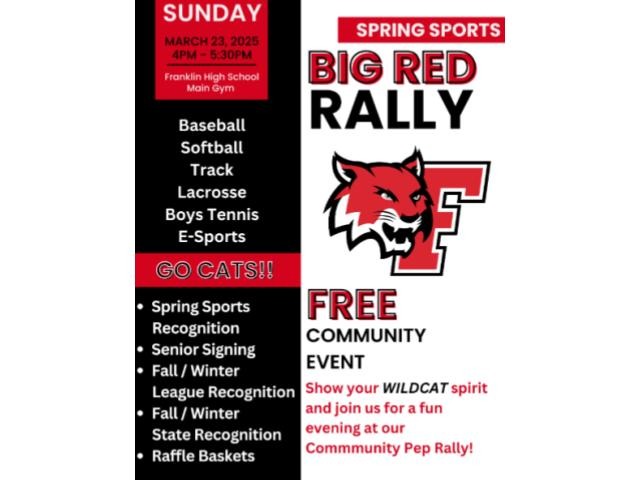 BIG RED RALLY - SUNDAY - Franklin High School | Franklin High School ...