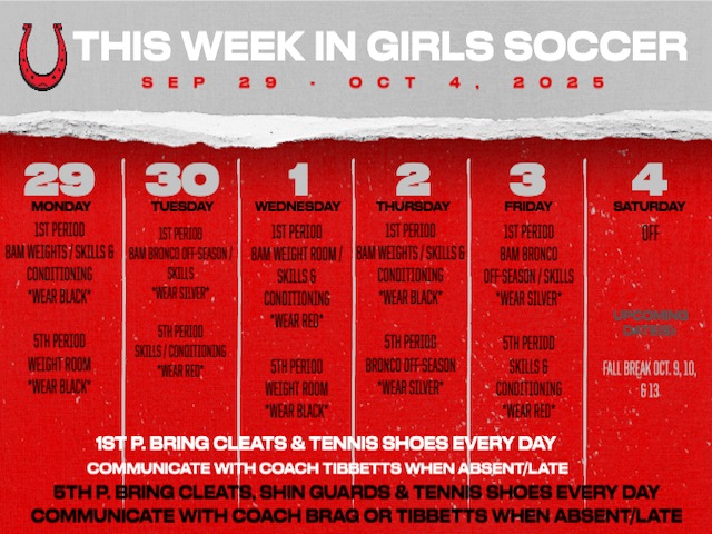 Girls Soccer Weekly Schedule 9/29 - 10/4 - Lake Belton High School ...
