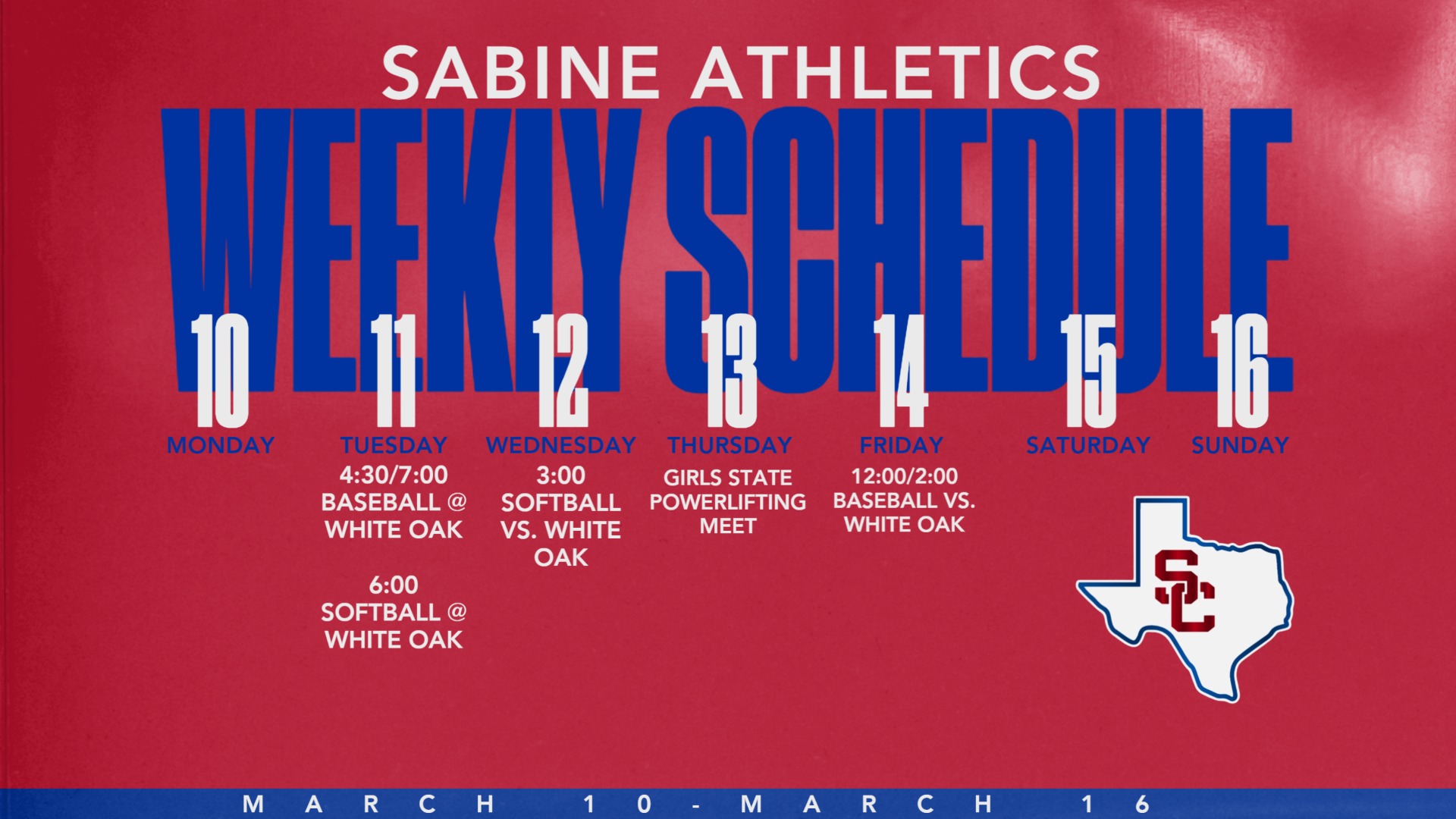 Sabine High School (Gladewater, TX) Athletics - Schedules, Scores, News ...